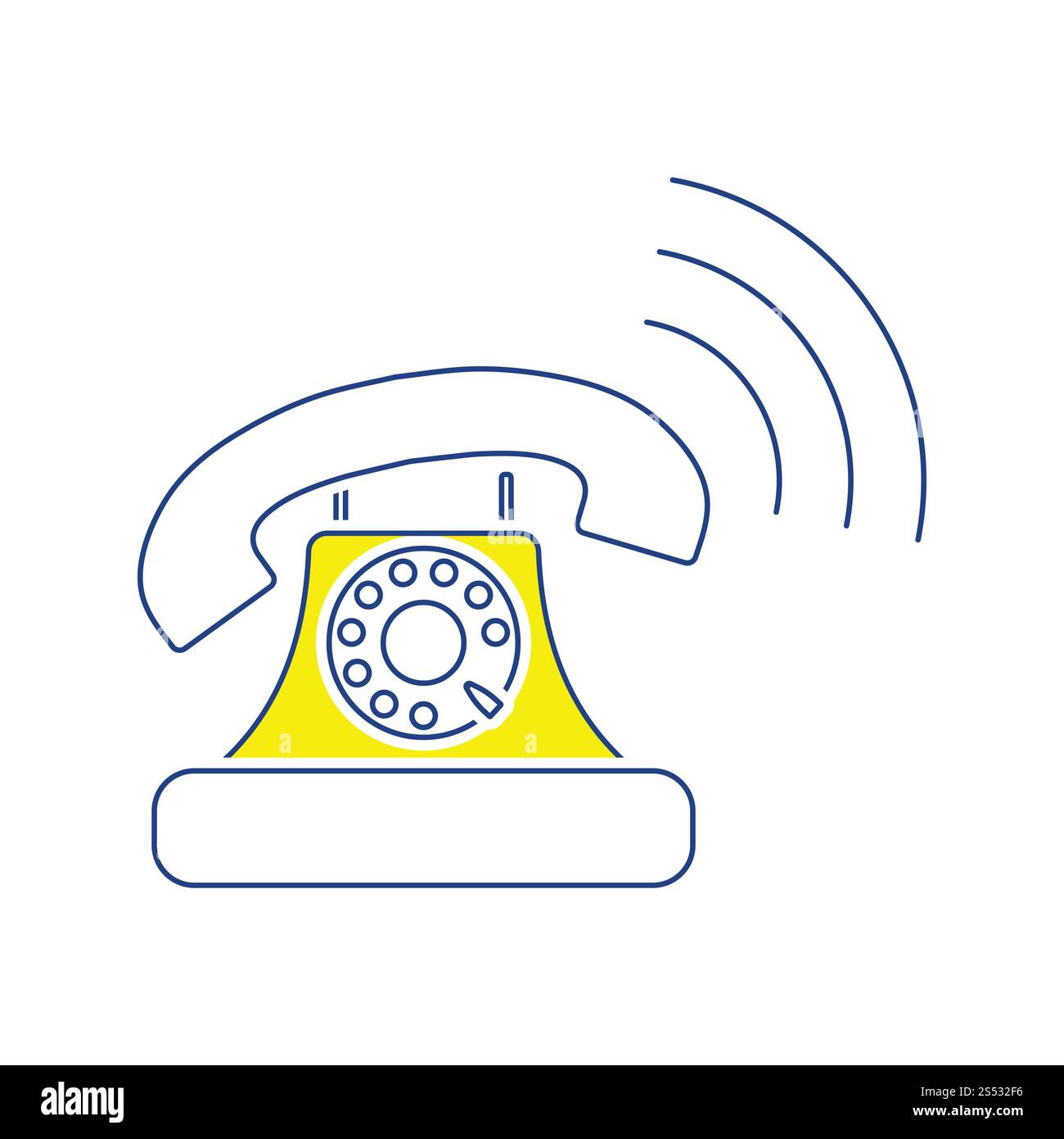 Vintage old phone vector Cut Out Stock Images & Pictures - Alamy