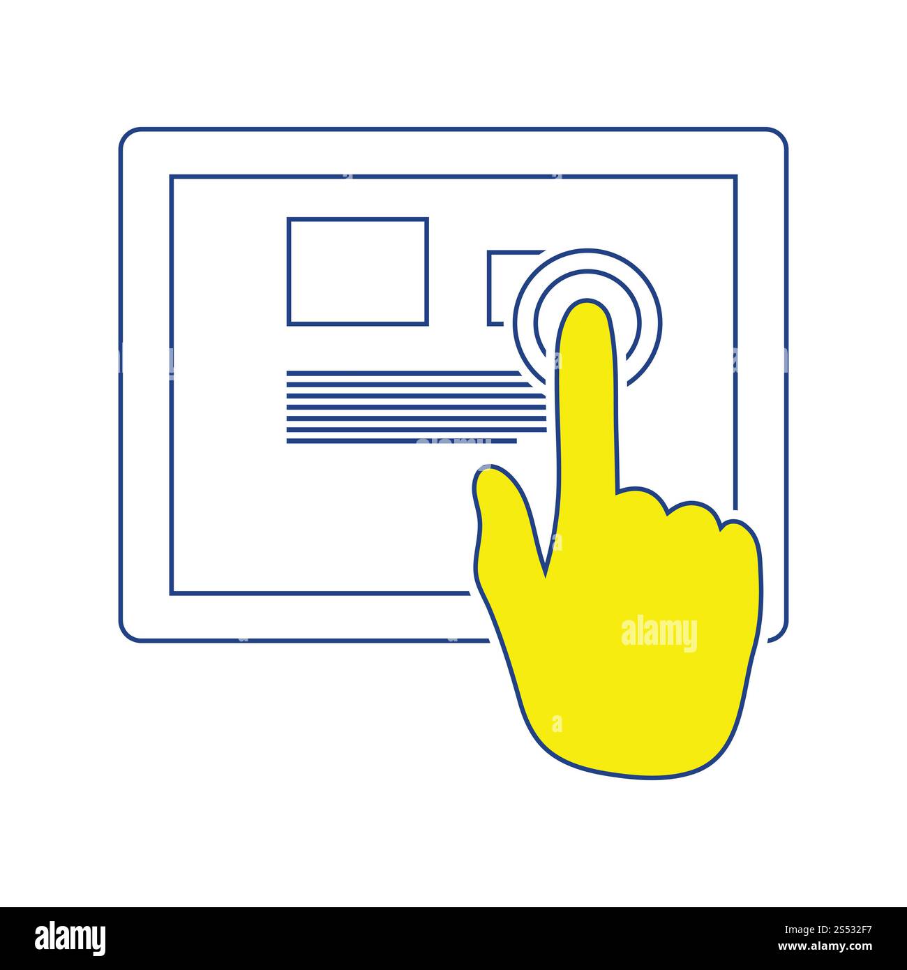Simple laptop illustration hand Cut Out Stock Images & Pictures - Alamy