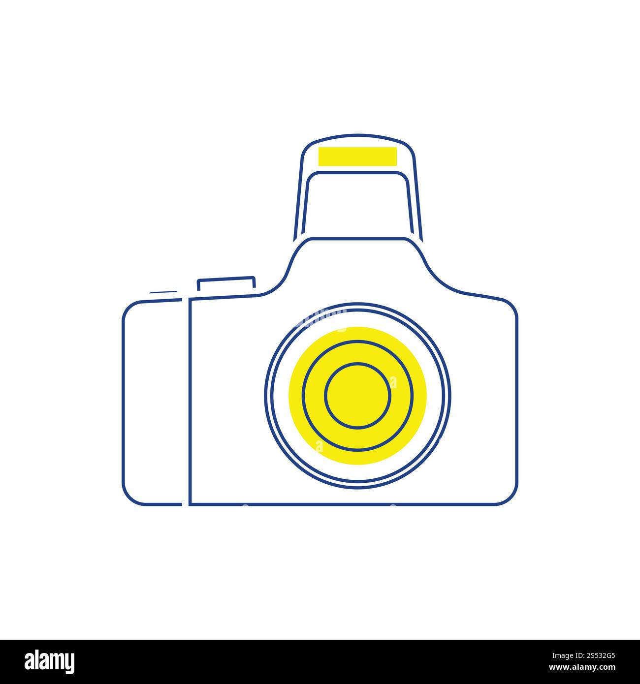 Camera single line art Cut Out Stock Images & Pictures - Alamy