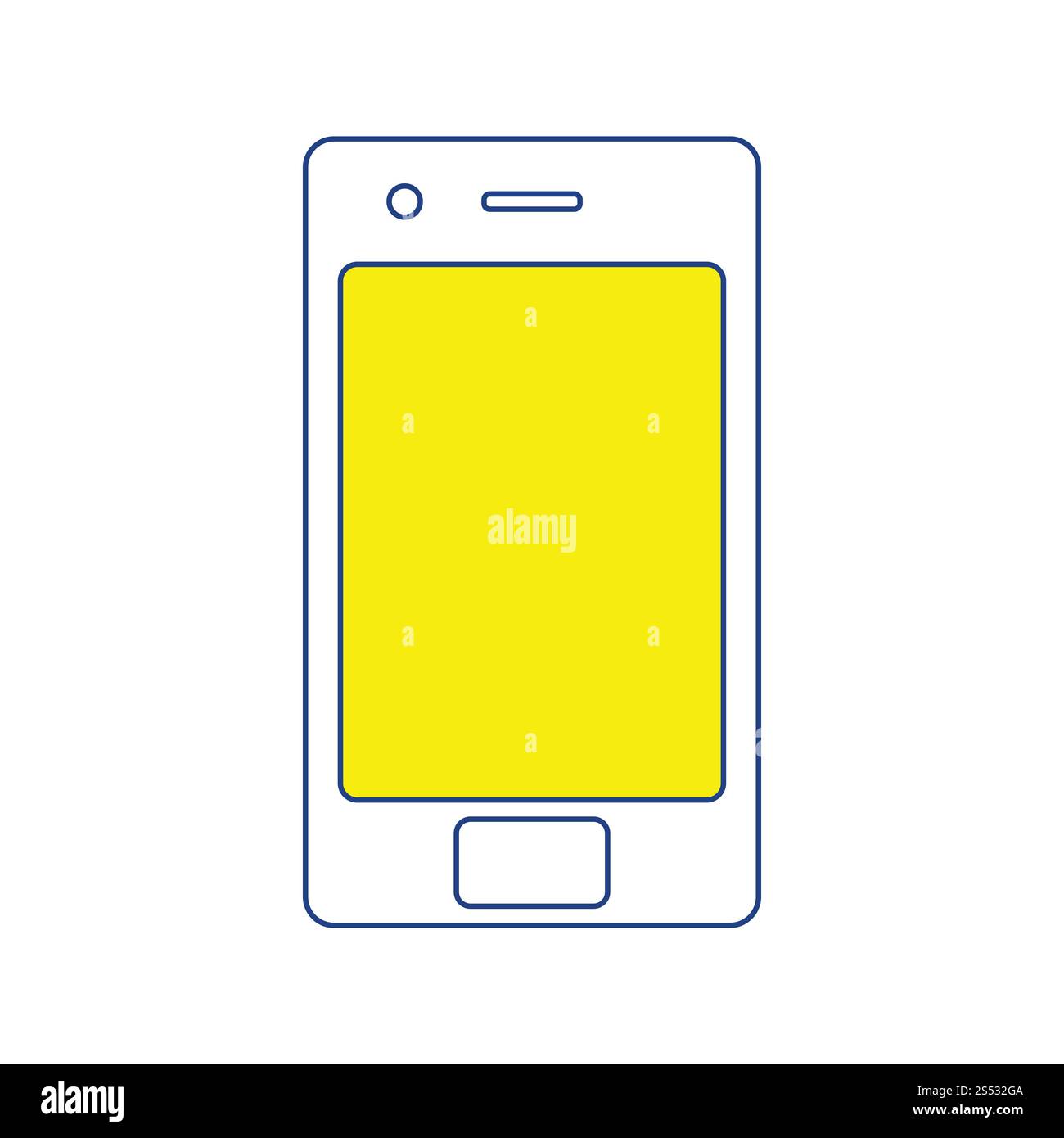 Smartphone icon. Thin line design. Vector illustration Stock Photo - Alamy