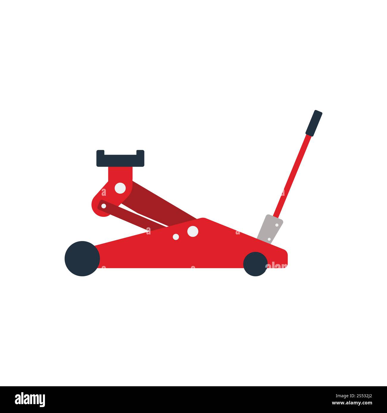 Hydraulic jack icon. Flat color design. Vector illustration Stock Photo ...