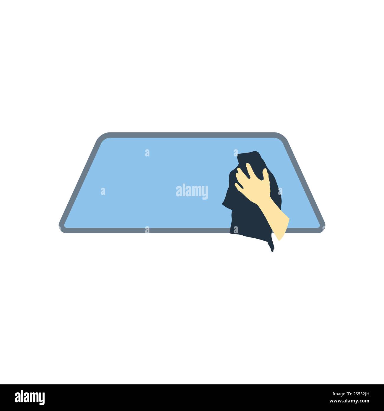 Wipe car window icon. Flat color design. Vector illustration Stock ...