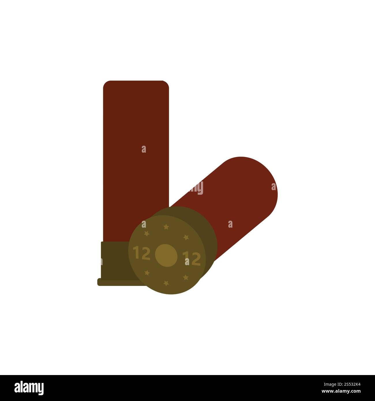Hunt gun ammo icon. Flat color design. Vector illustration Stock Photo ...