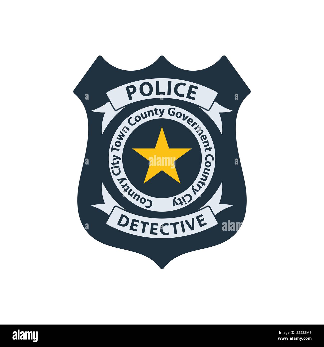 Shield flat white color Cut Out Stock Images & Pictures - Alamy