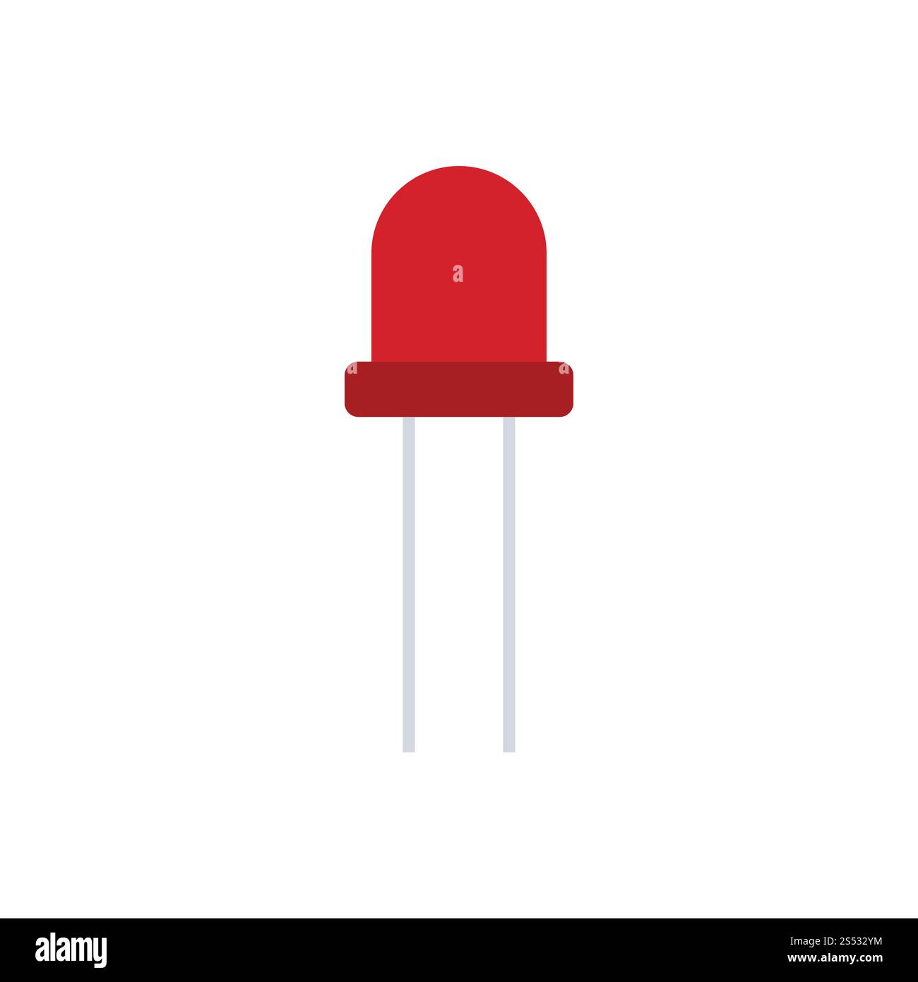 Light-emitting diode icon. Flat color design. Vector illustration Stock ...