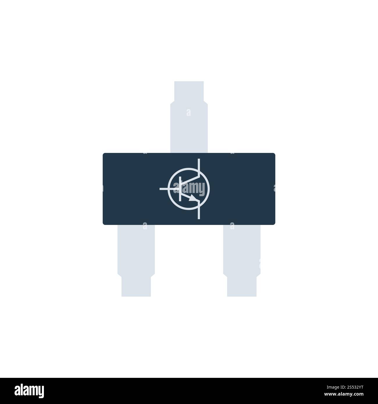 Smd transistor icon. Flat color design. Vector illustration Stock Photo ...