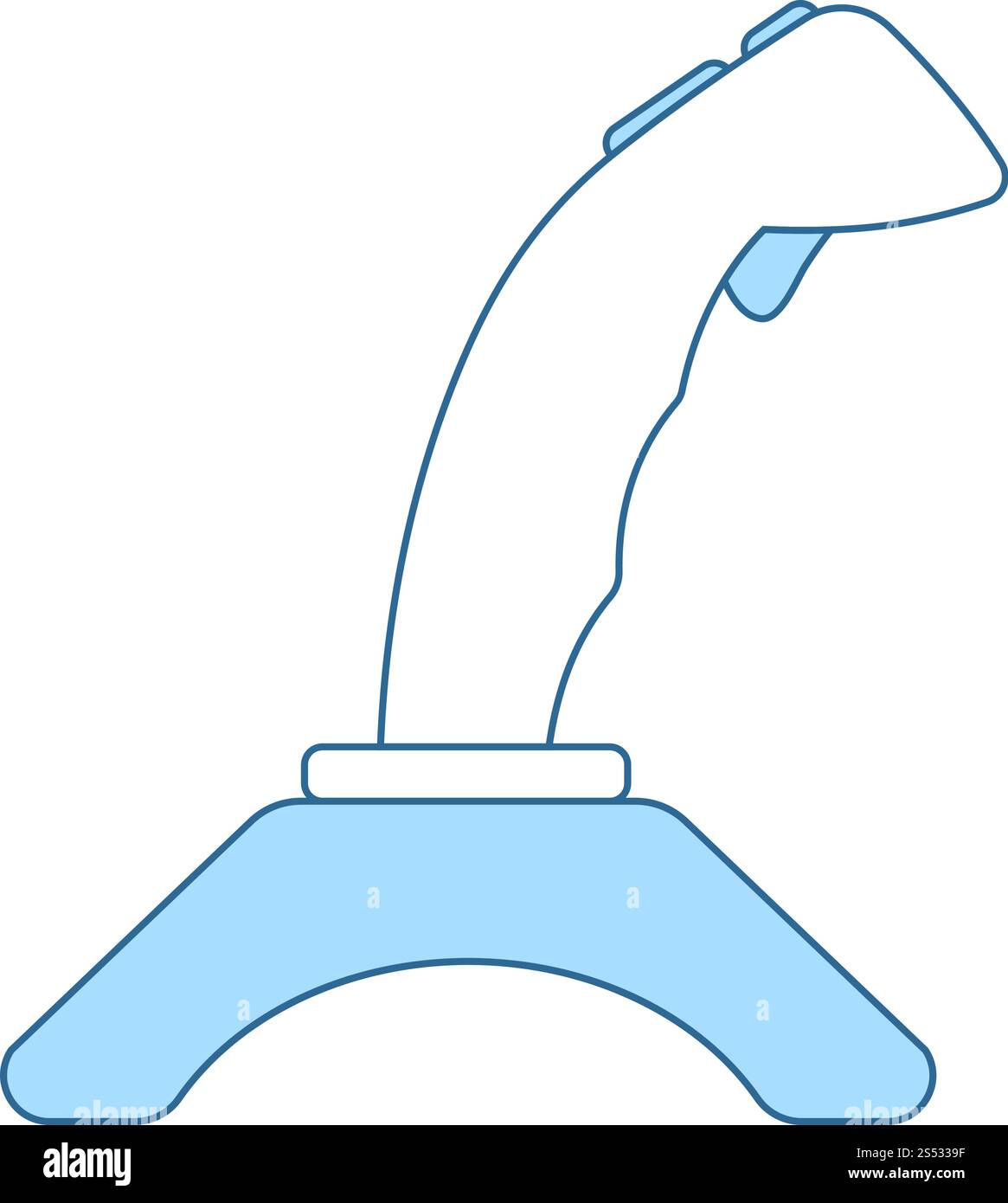 Joystick Icon. Thin Line With Blue Fill Design. Vector Illustration ...