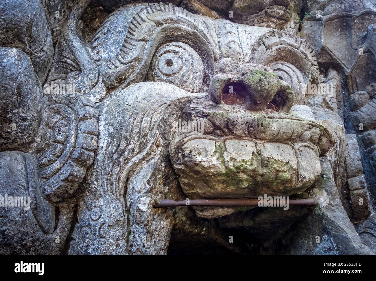 Goa Gajah elephant cave entrance, Bedulu, Ubud, Bali, Indonesia. Goa ...