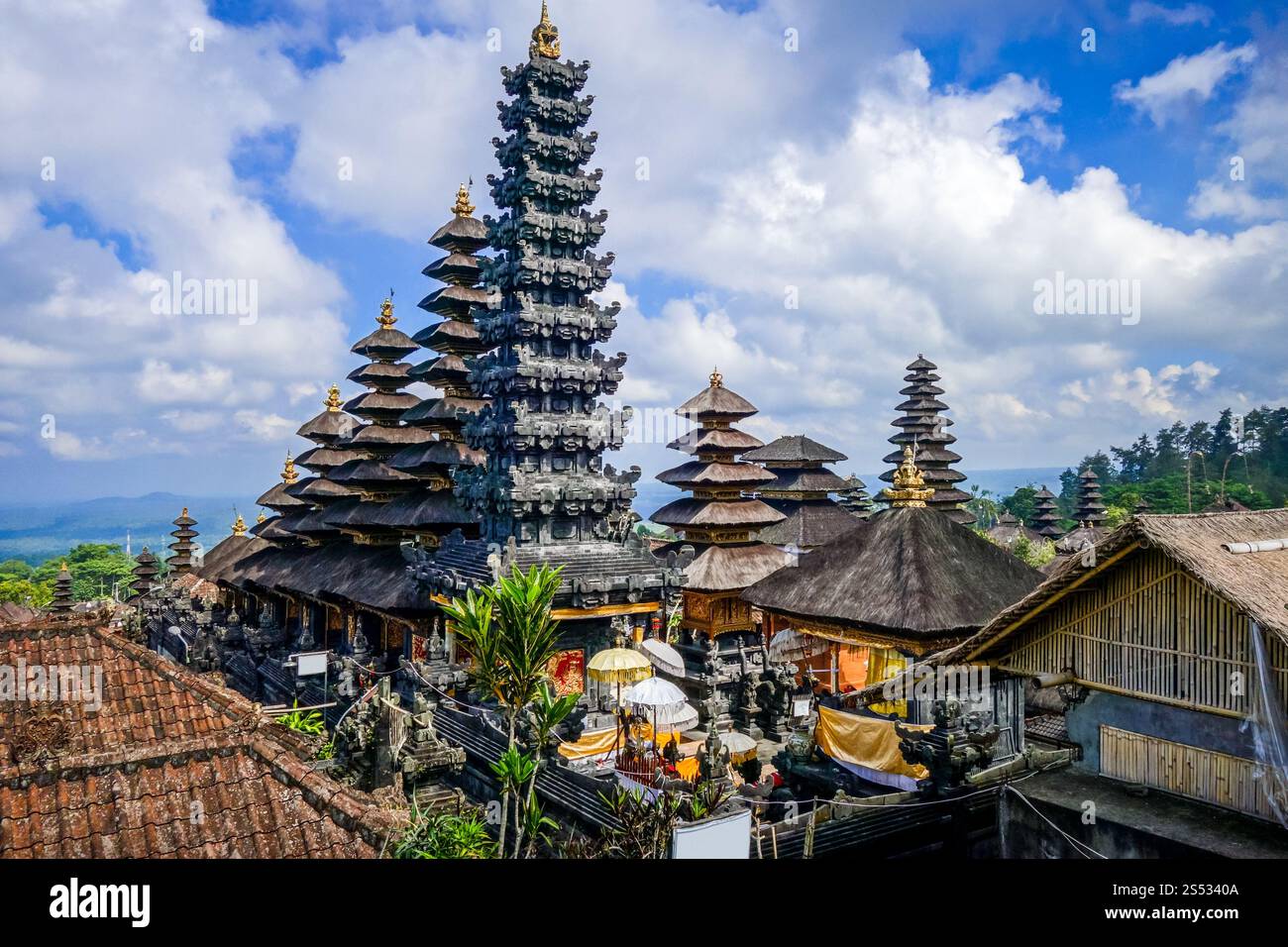 Pura Besakih temple complex on mount Agung, Bali, Indonesia. Pura ...