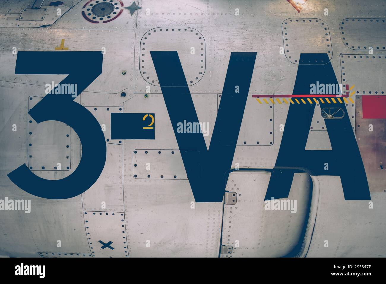 Old vintage airplane fuselage closeup view. Industrial background. Old ...