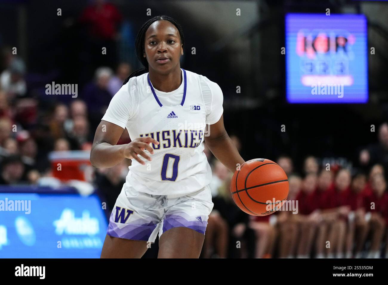 Washington guard Sayvia Sellers in action against Wisconsin during the ...