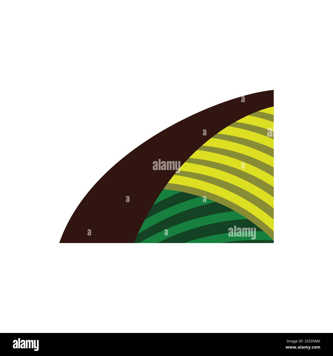 Agriculture field icon. Flat color design. Vector illustration Stock ...