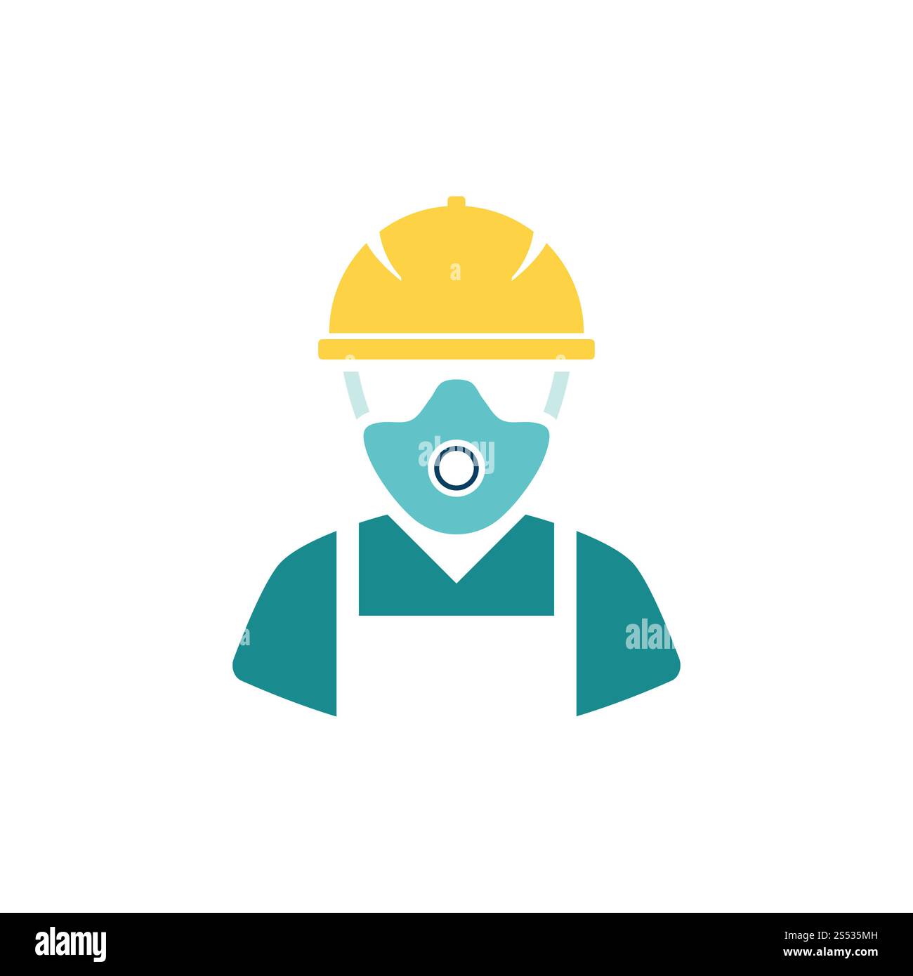 Repair worker icon. Flat color design. Vector illustration Stock Photo ...