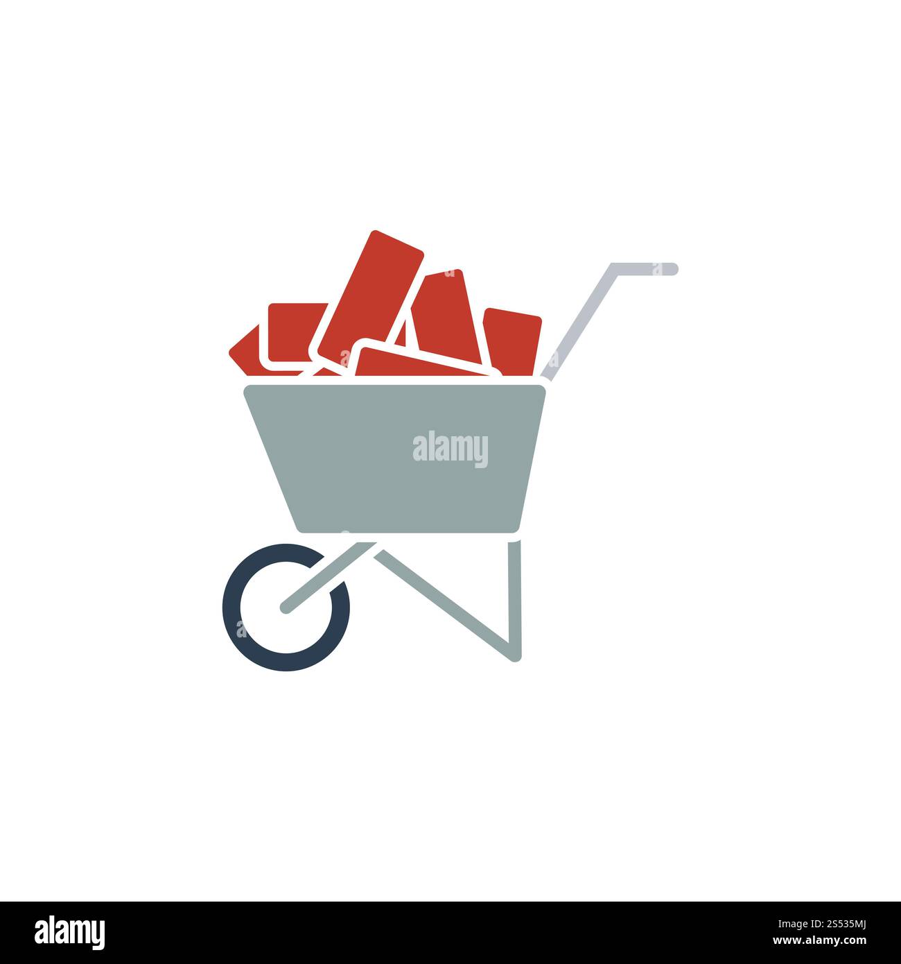 Icon of construction cart . Flat design. Vector illustration Stock ...