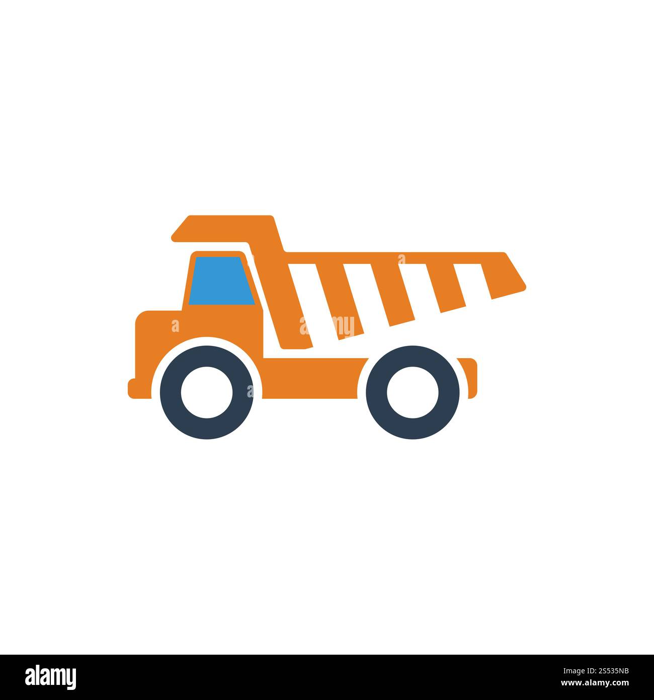 Icon of tipper. Flat design. Vector illustration Stock Photo - Alamy