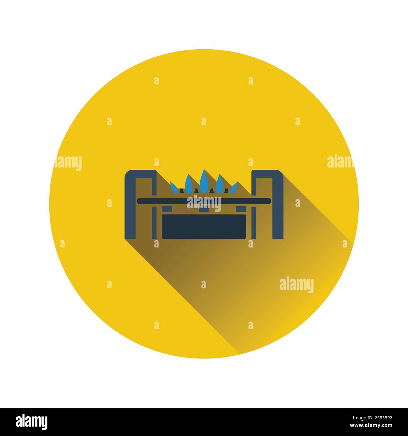 Gas burner icon. Flat color design. Vector illustration Stock Photo - Alamy