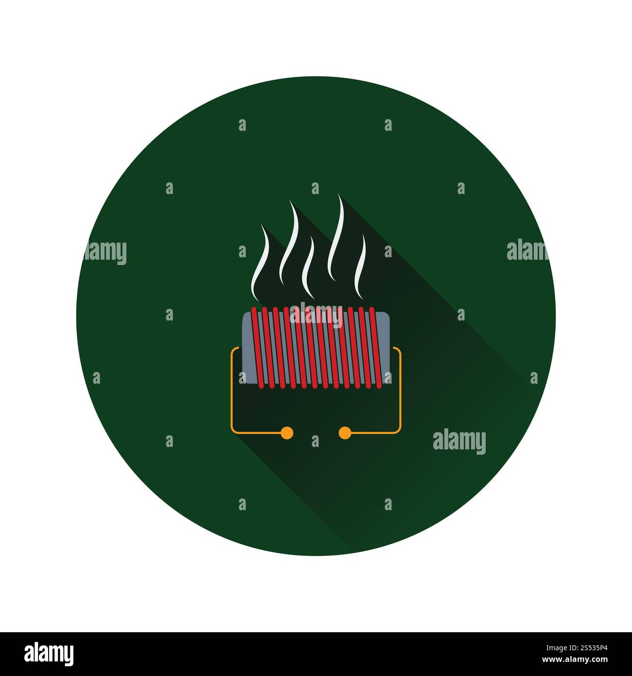 Electrical heater icon. Flat color design. Vector illustration Stock ...