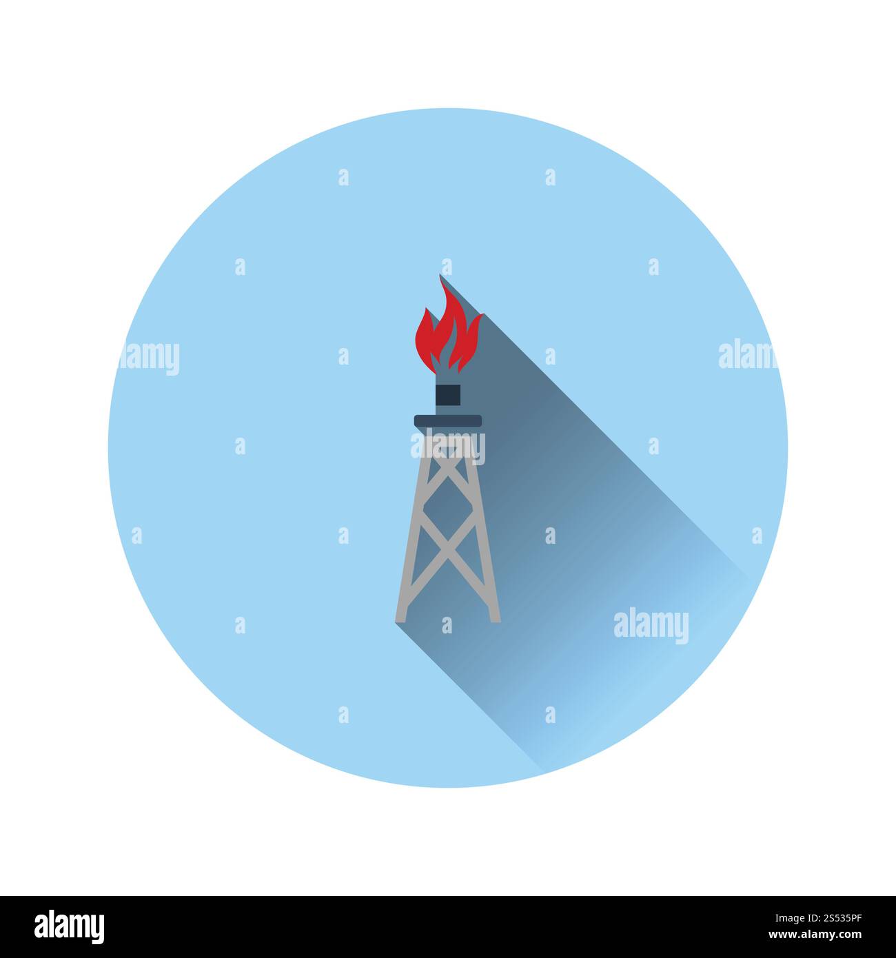 Gas tower icon. Flat color design. Vector illustration Stock Photo - Alamy