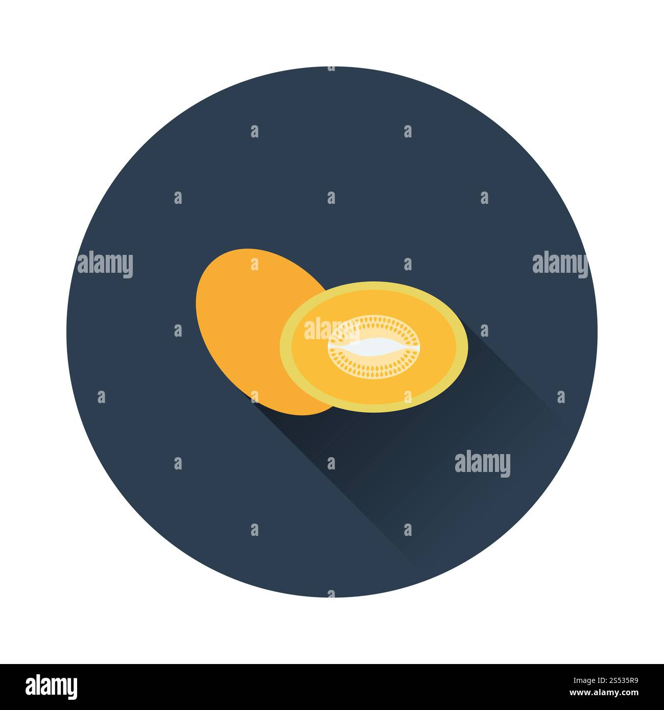 Flat design icon of Melon in ui colors. Vector illustration Stock Photo ...
