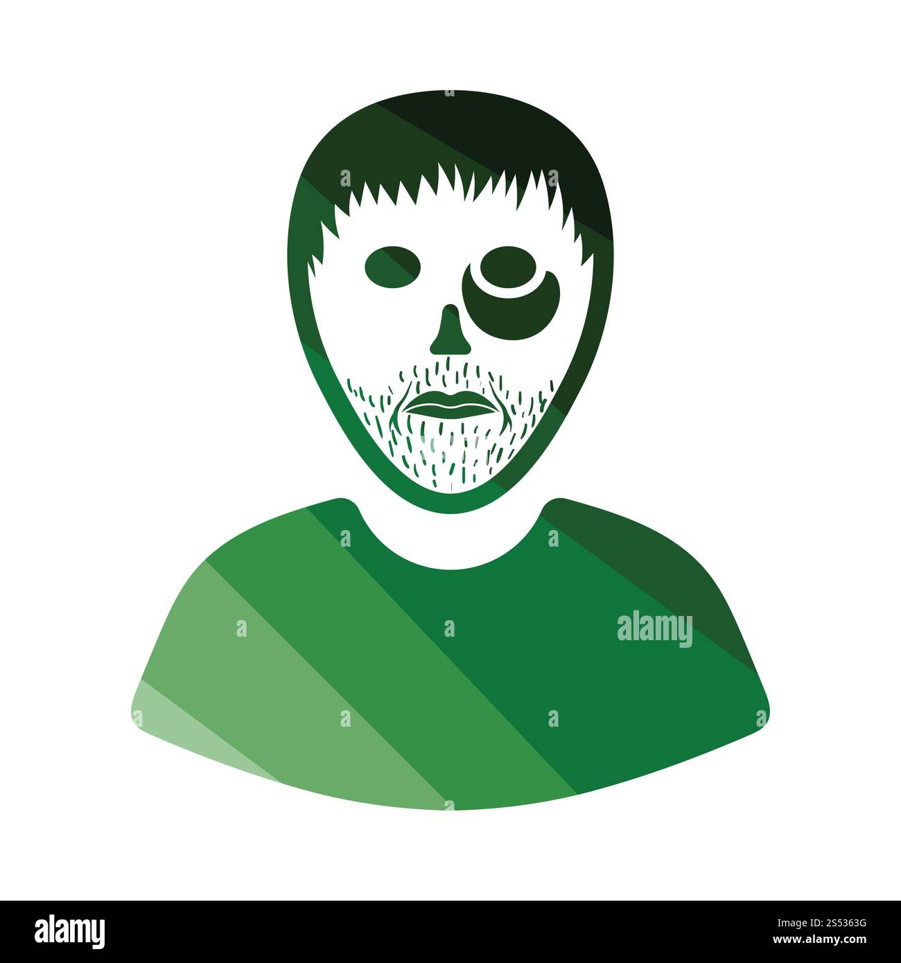 Criminal man icon. Flat color design. Vector illustration Stock Photo ...