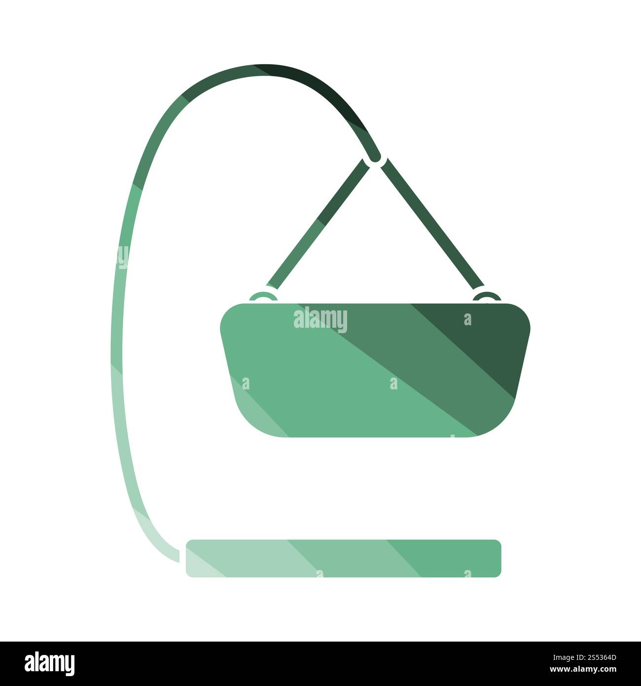 Baby hanged cradle icon. Flat color design. Vector illustration Stock ...