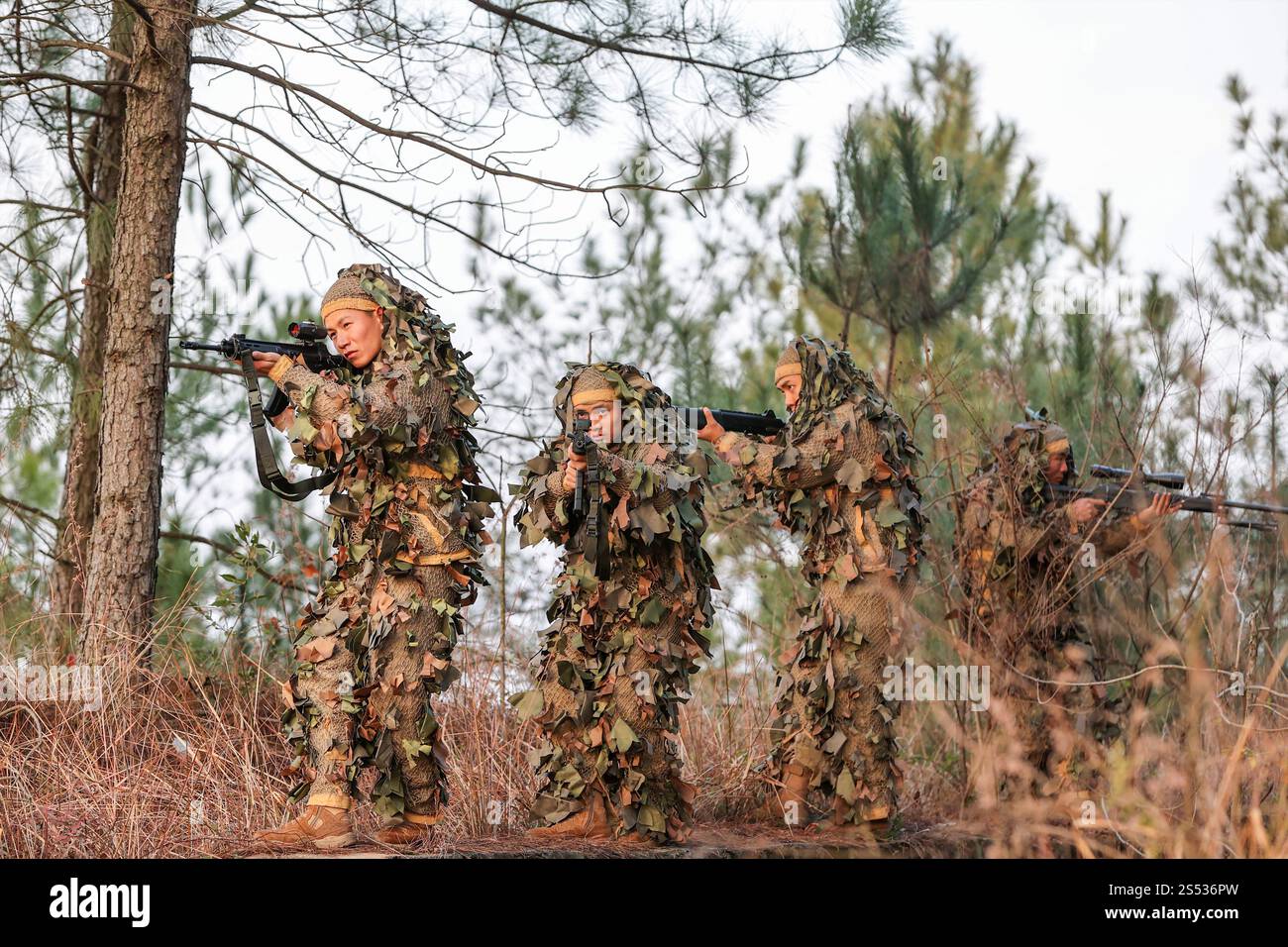 NINGBO, CHINA - JANUARY 10, 2025 - A reconnaissance team gets close ...