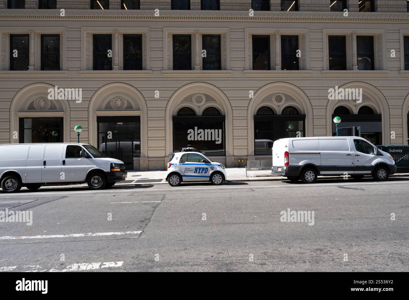 A small NYPD policecar in Manhattan NYC Stock Photo - Alamy