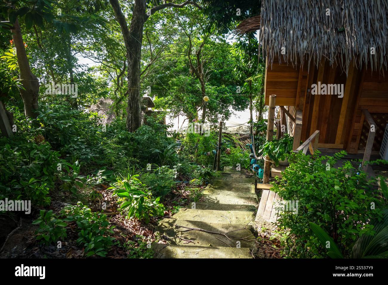 Traditional tropical hut on Sunset beach in Koh Lipe, Thailand ...