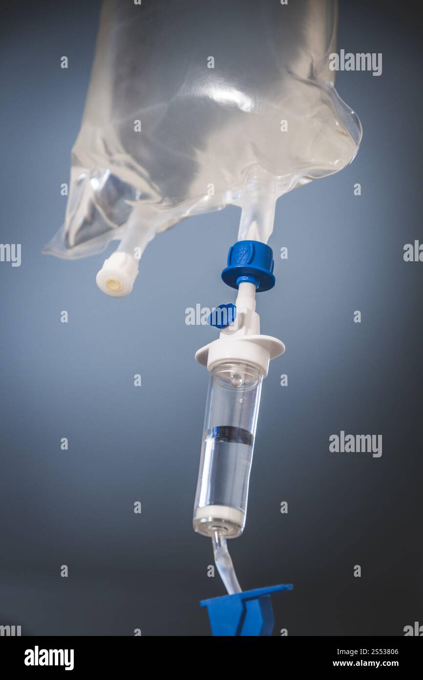 Intravenous infusion drip equipment in hospital. Intravenous drip ...