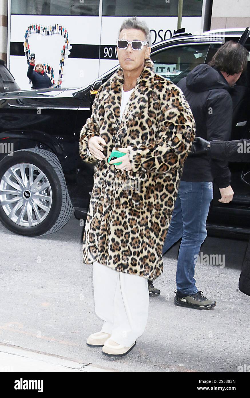 New York, NY, USA. 13th Jan, 2025. Robbie Williams seen at Watch What ...