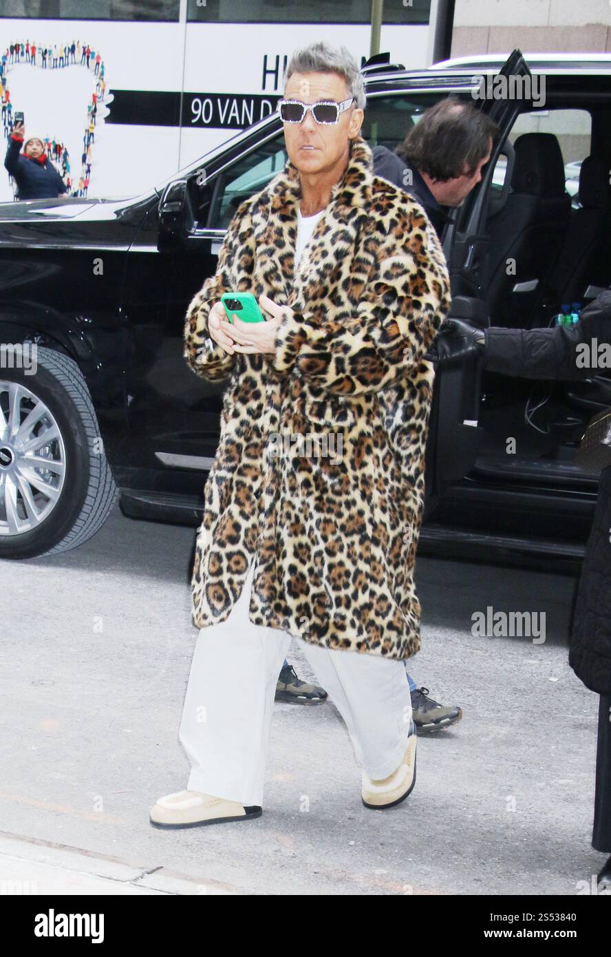 New York, NY, USA. 13th Jan, 2025. Robbie Williams seen at Watch What ...