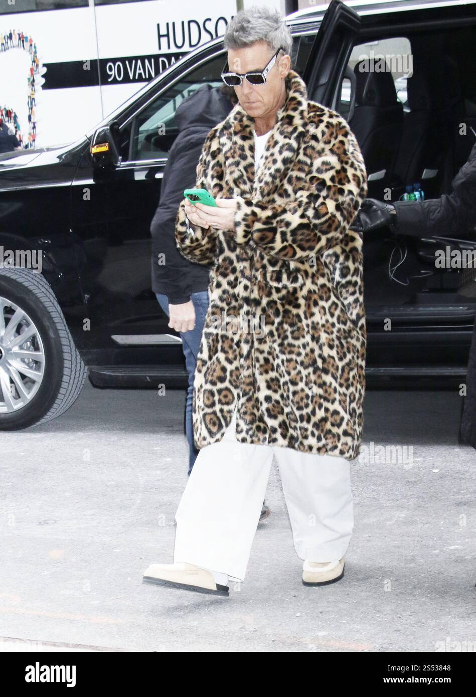 New York, NY, USA. 13th Jan, 2025. Robbie Williams seen at Watch What ...