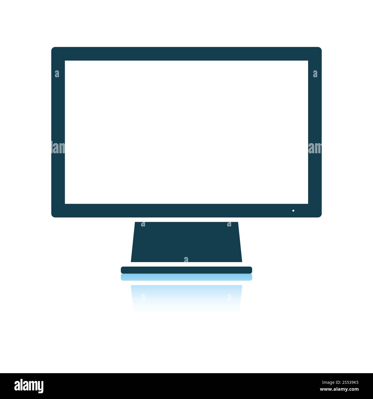 Monitor icon. Shadow reflection design. Vector illustration Stock Photo ...