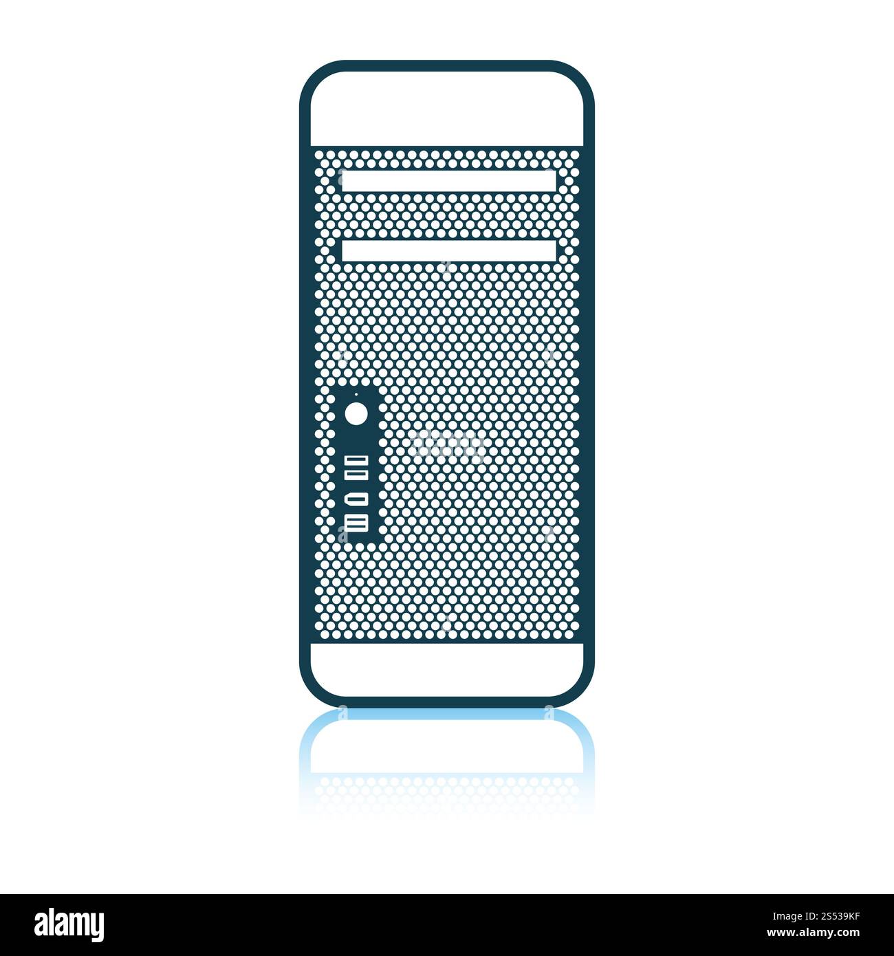 System unit icon. Shadow reflection design. Vector illustration Stock ...