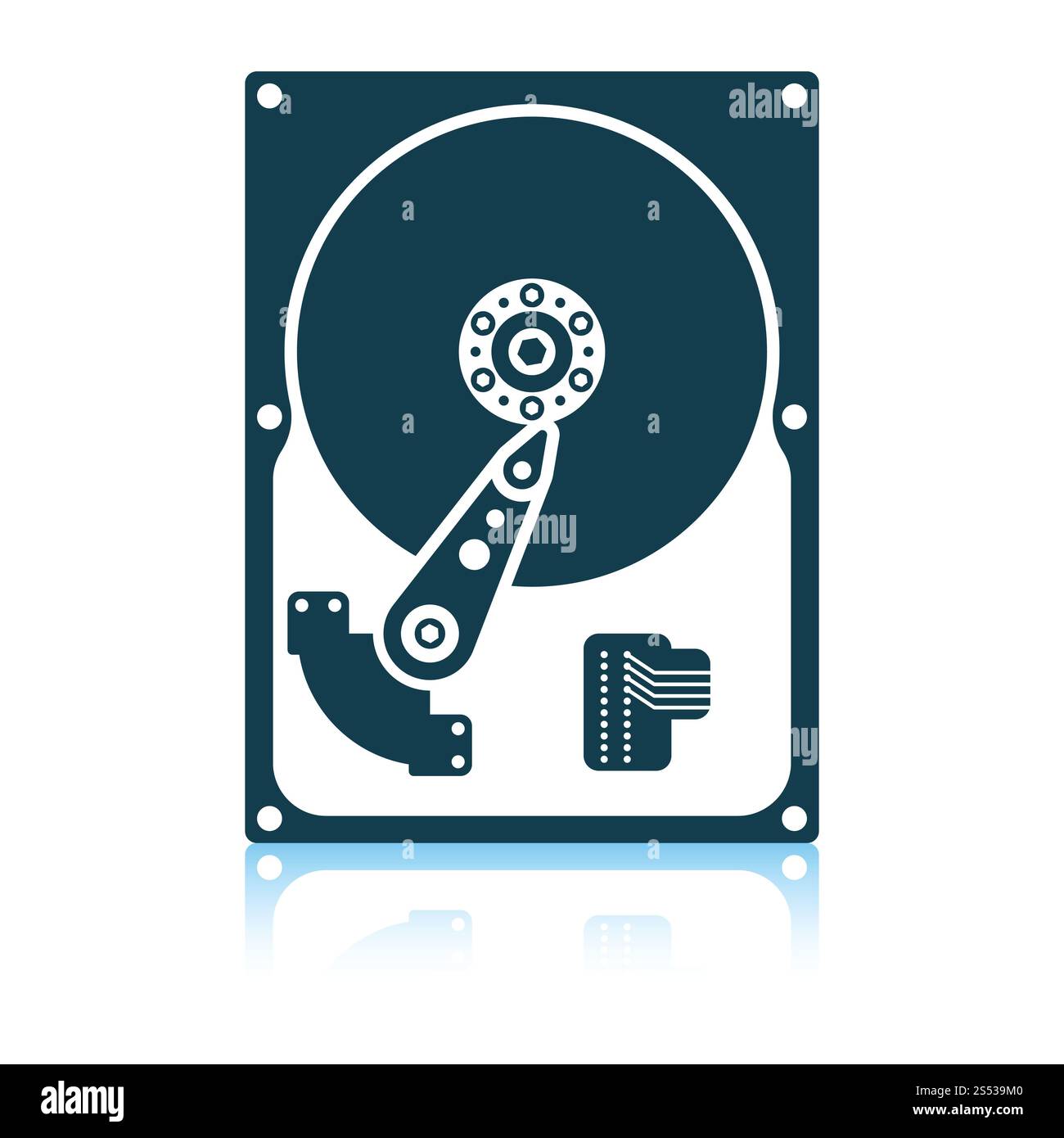 HDD icon. Shadow reflection design. Vector illustration Stock Photo - Alamy