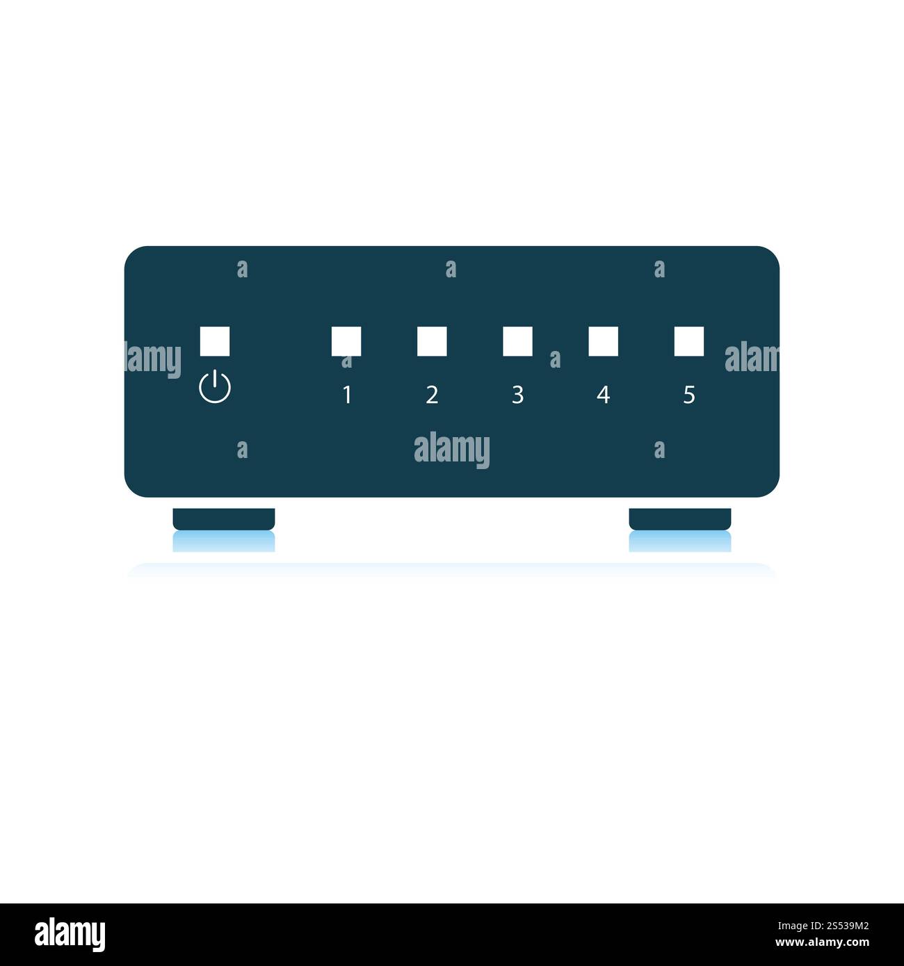 Ethernet switch icon. Shadow reflection design. Vector illustration ...