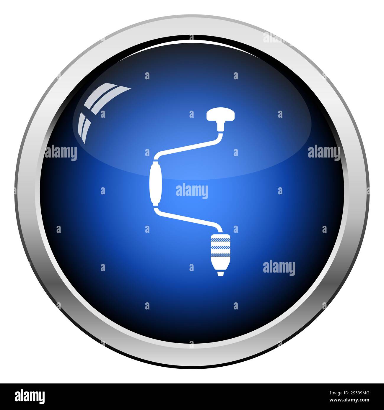 Auger icon. Glossy Button Design. Vector Illustration Stock Photo - Alamy