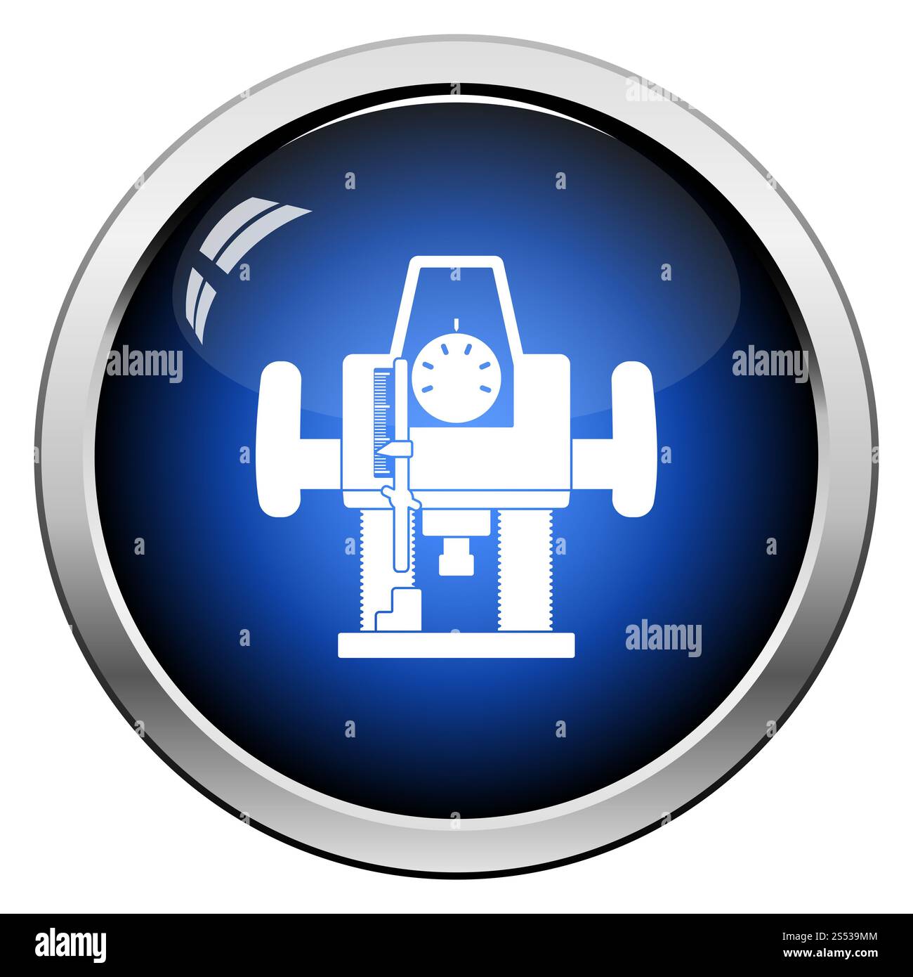 Plunger milling cutter icon. Glossy Button Design. Vector Illustration ...