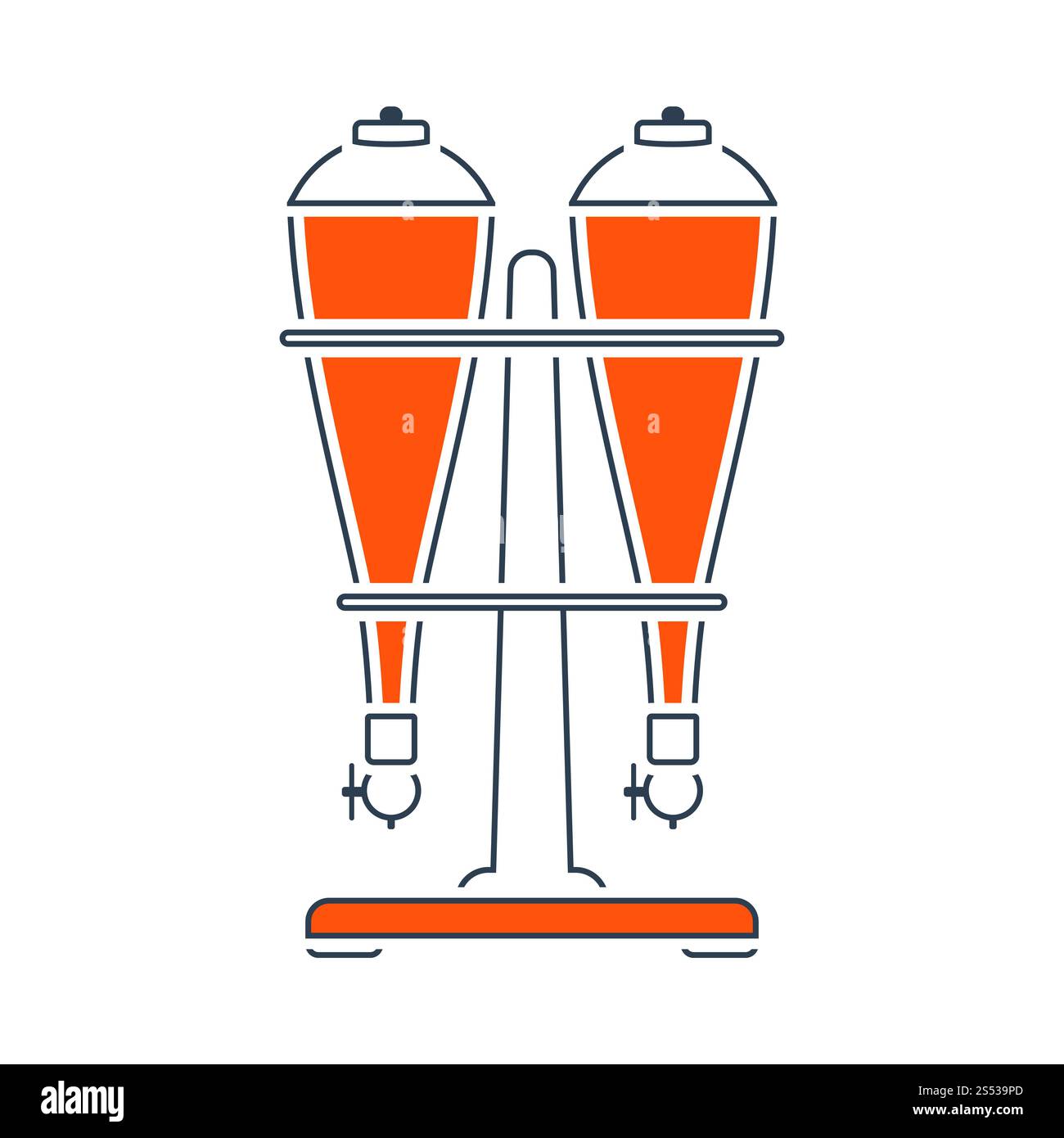 Icon Of Soda Siphon Equipment. Thin Line With Red Fill Design. Vector ...