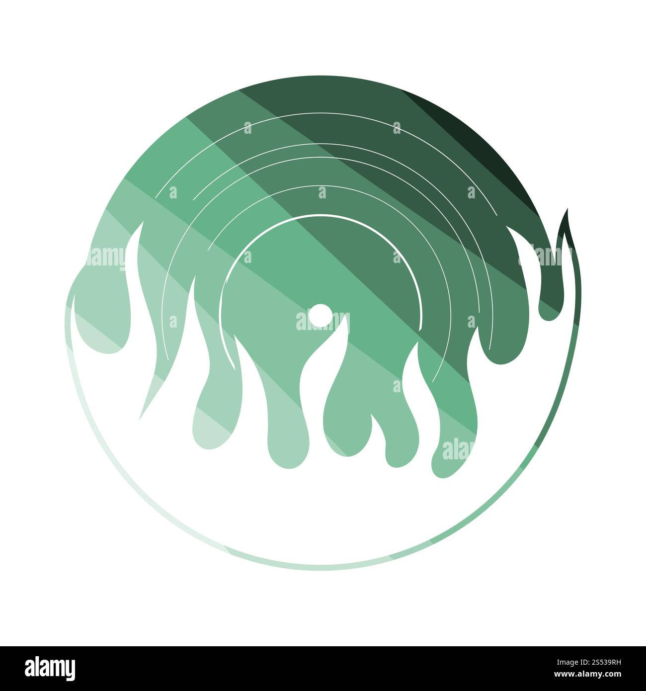 Flame vinyl icon. Flat color design. Vector illustration Stock Photo ...