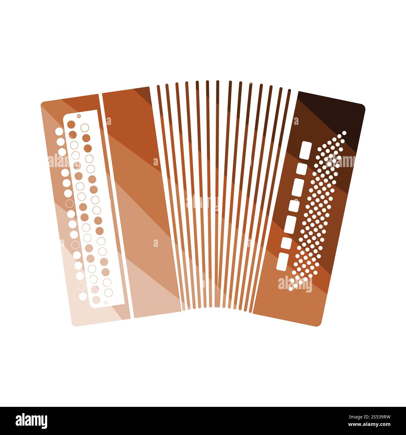 Accordion icon. Flat color design. Vector illustration Stock Photo - Alamy