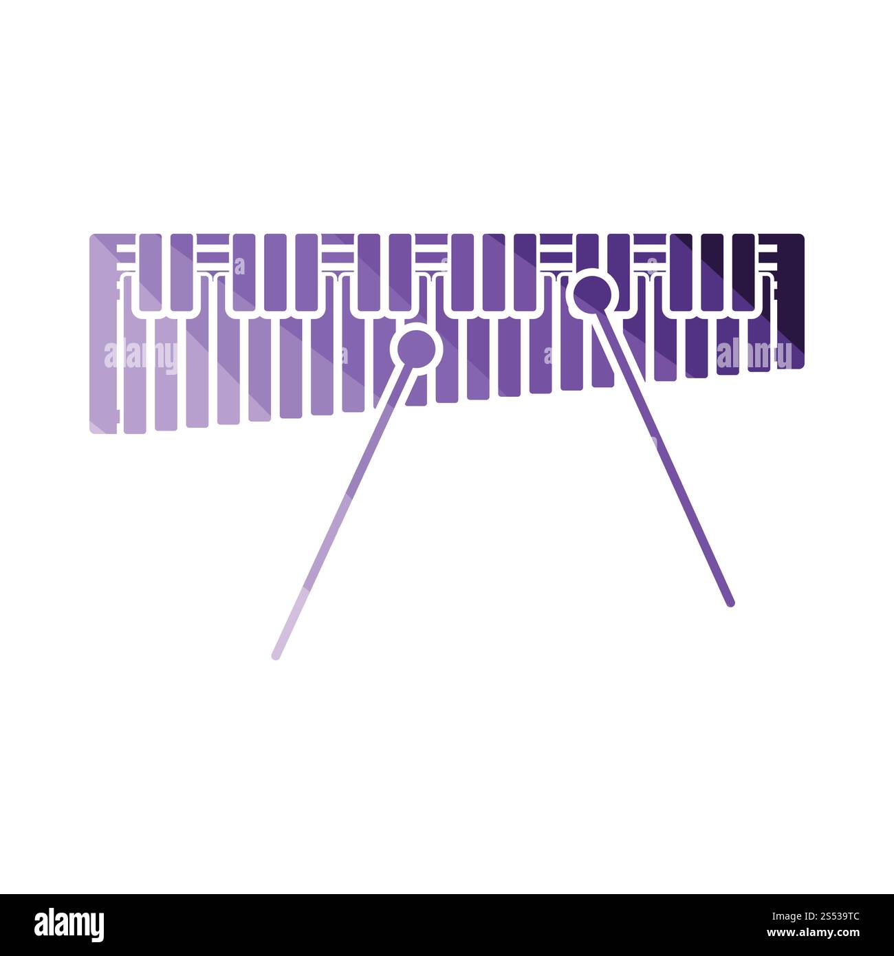 Xylophone icon. Flat color design. Vector illustration Stock Photo - Alamy