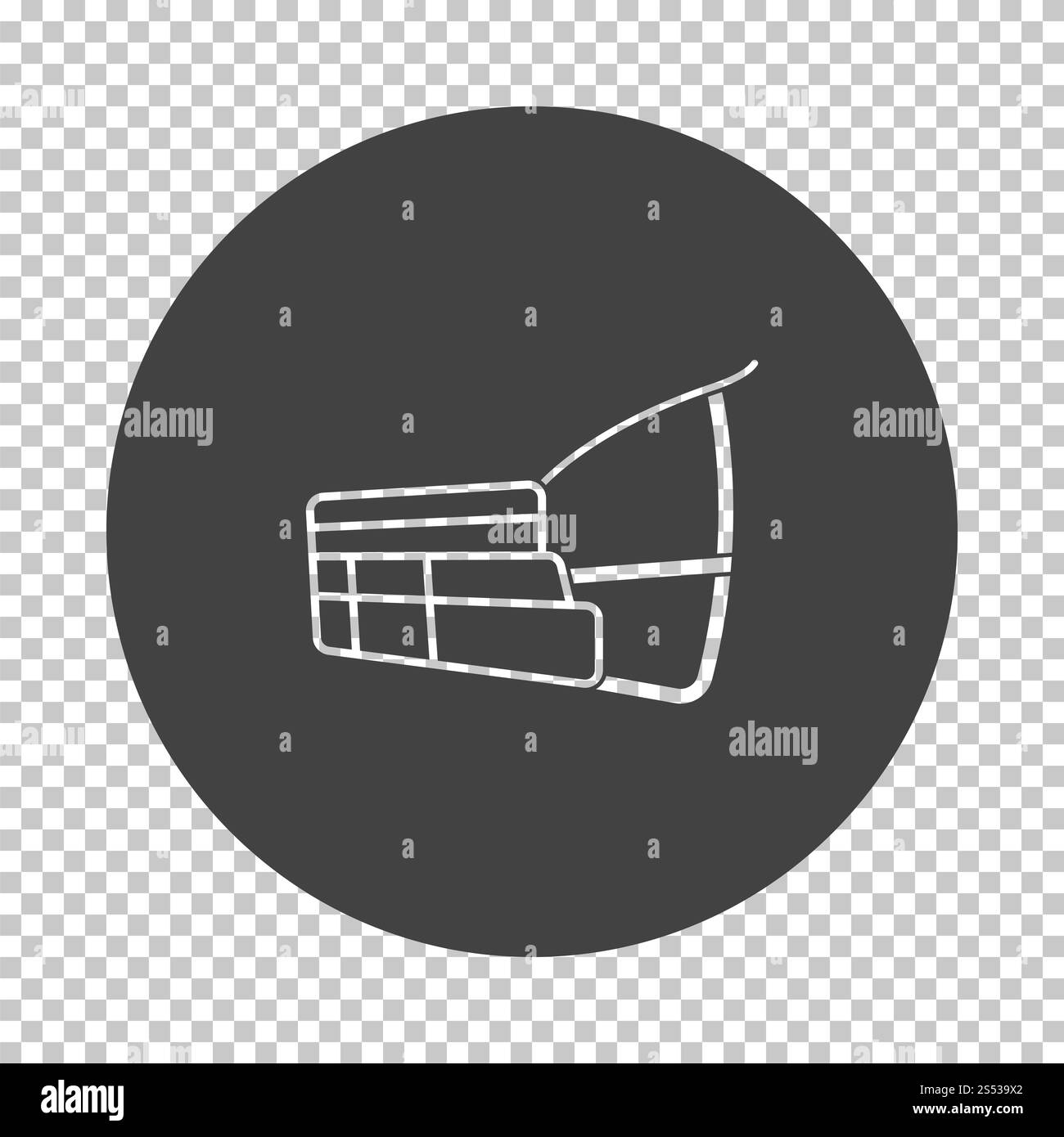 Dog muzzle icon. Subtract stencil design on tranparency grid. Vector ...