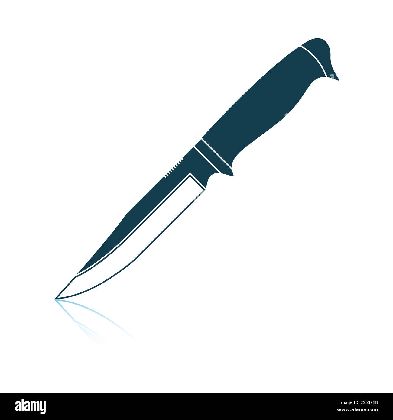 Knife icon. Shadow reflection design. Vector illustration Stock Photo ...