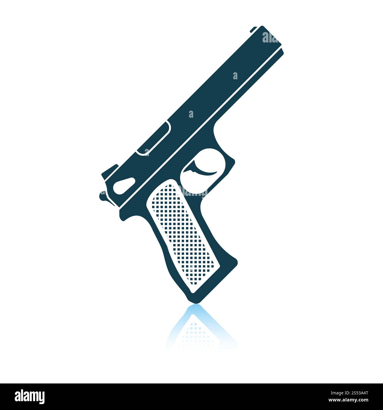 Gun icon. Shadow reflection design. Vector illustration Stock Photo - Alamy