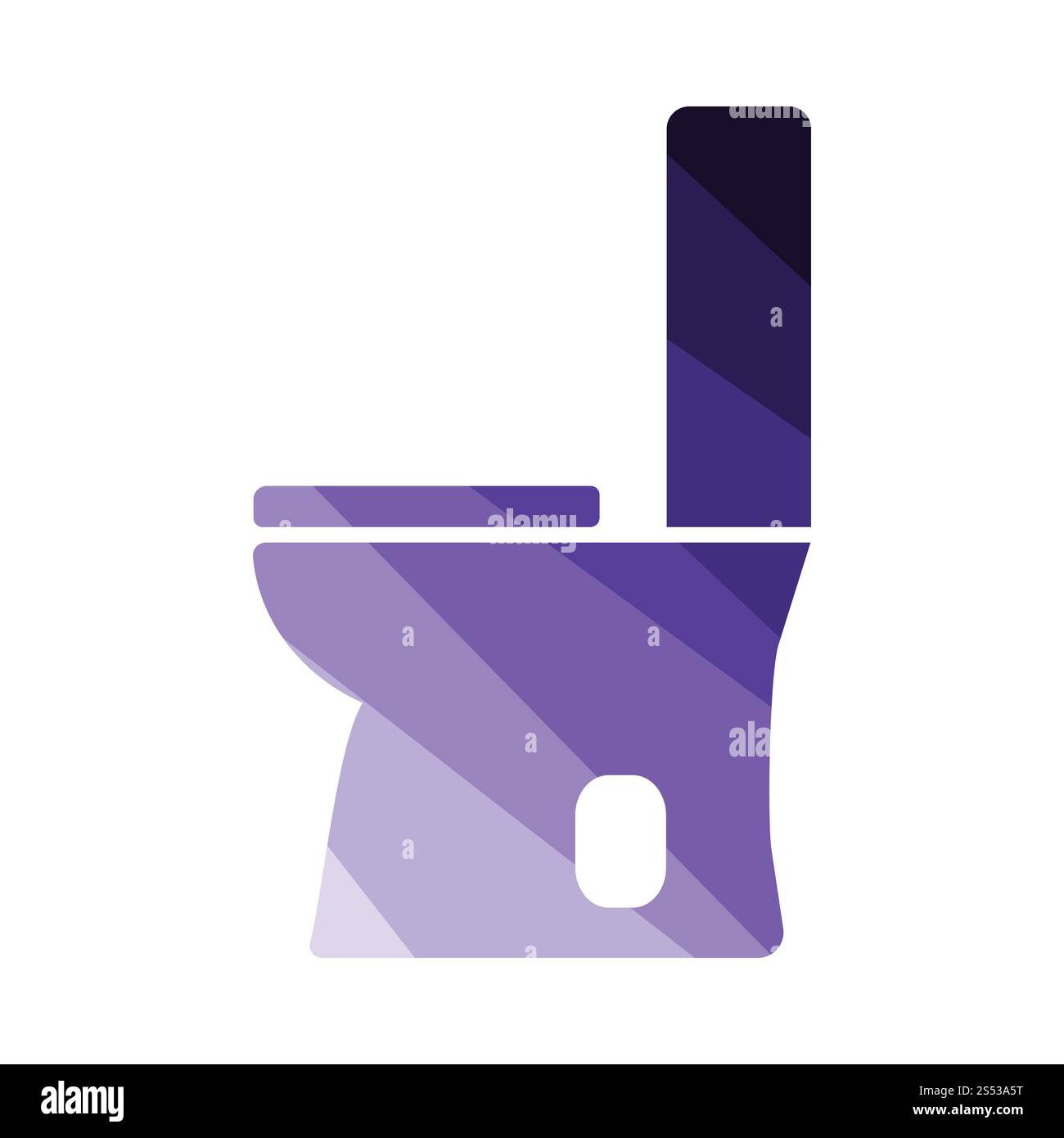 Toilet bowl icon. Flat color design. Vector illustration Stock Photo ...