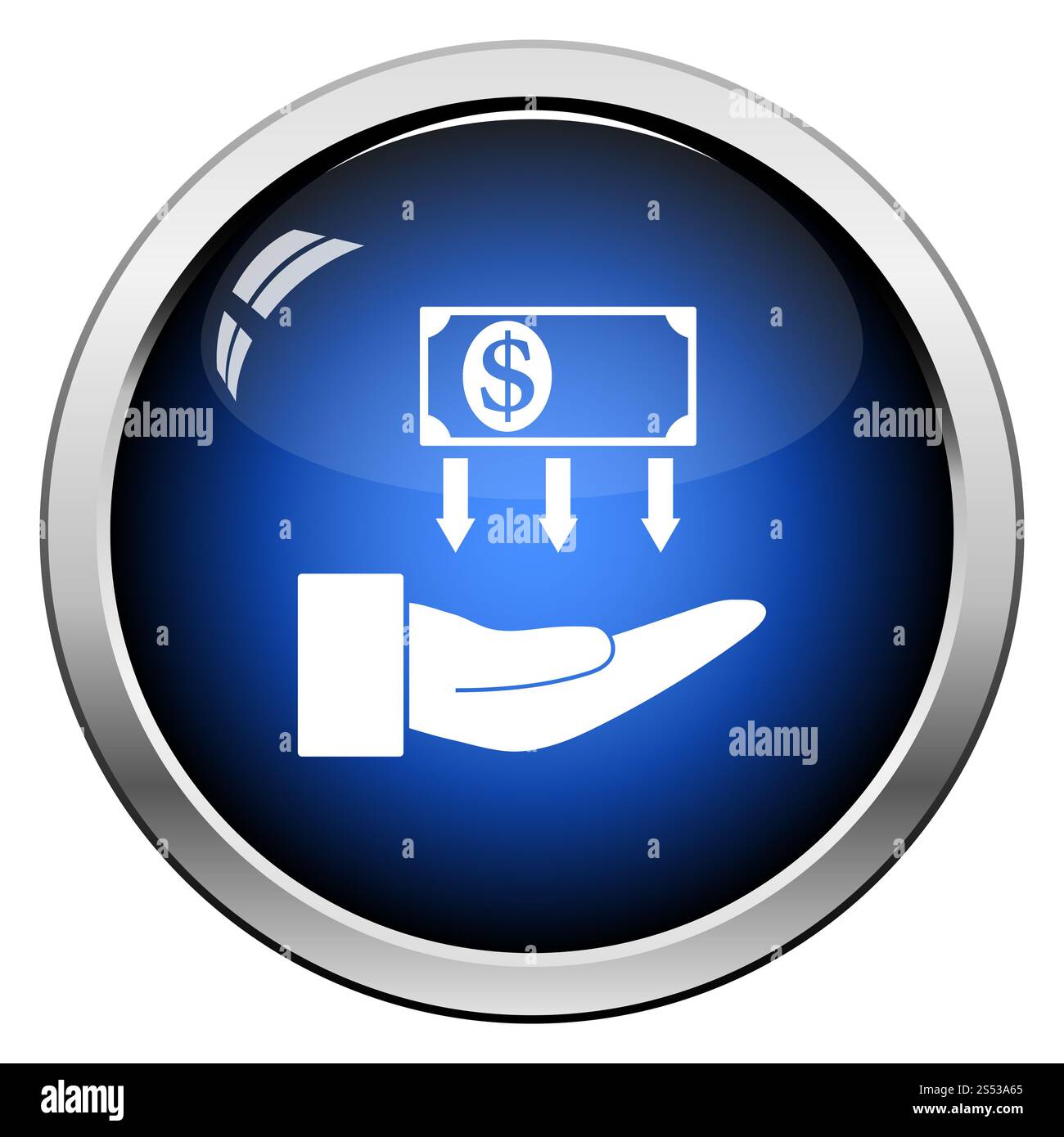 Return Investment Icon. Glossy Button Design. Vector Illustration Stock ...