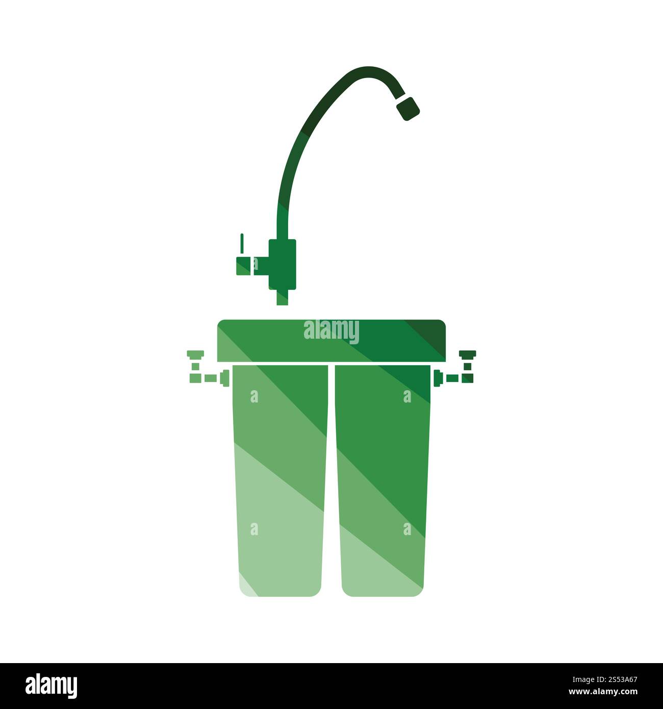 Water filter icon. Flat color design. Vector illustration Stock Photo ...