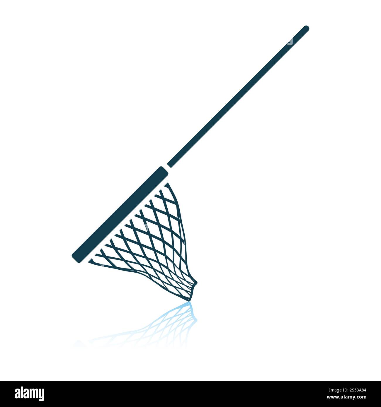 Icon of Fishing net . Shadow reflection design. Vector illustration ...