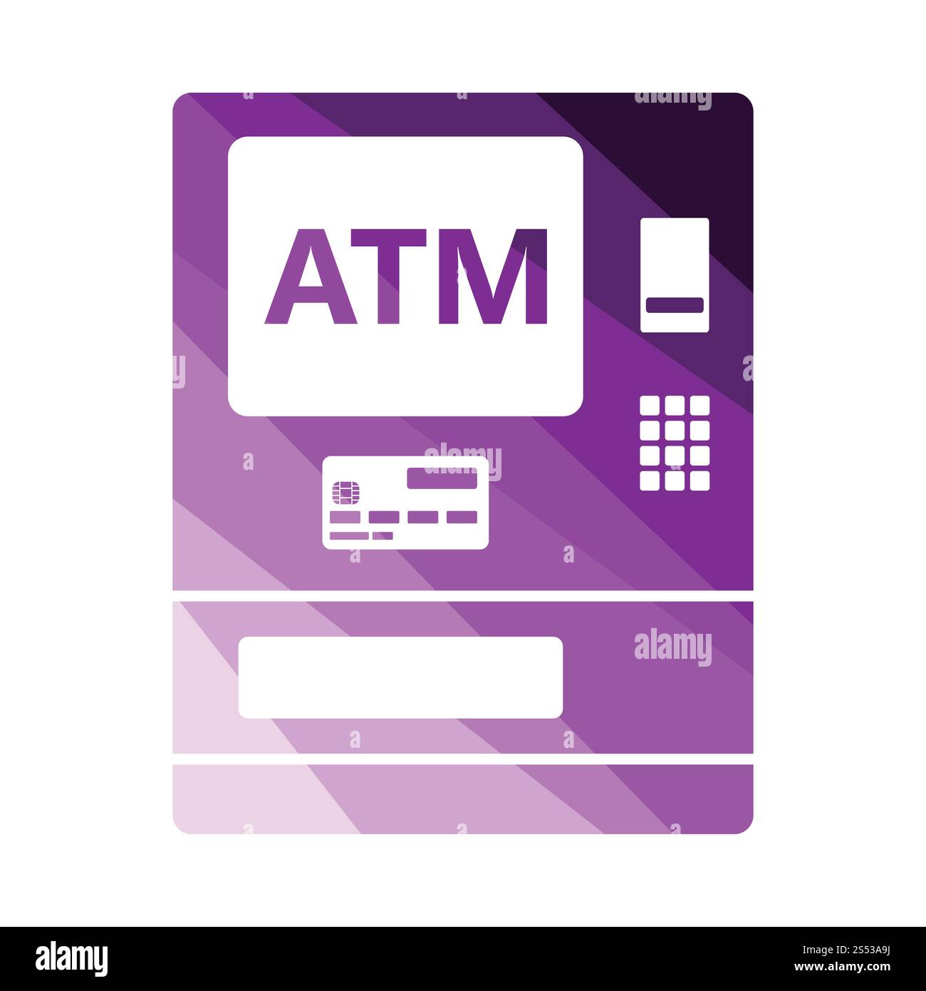 ATM icon. Flat color design. Vector illustration Stock Photo - Alamy